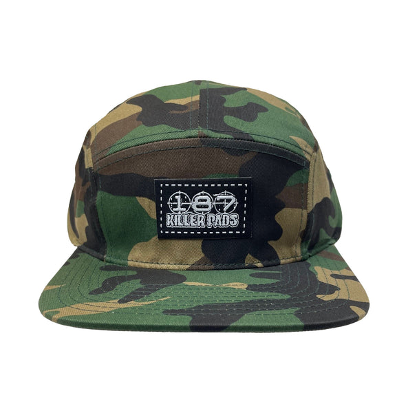 187 Block 5 Panel Flat Cap - Camo – 187killerpads