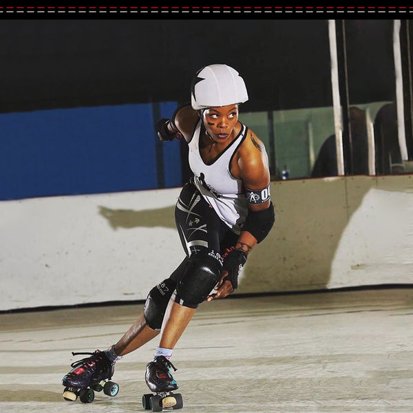 SLIM ELBOW PAD - Grey with White Caps – 187killerpads